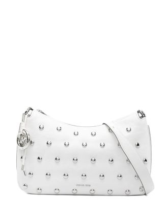 Michael Kors Hobo Bags - White Leather Shoulder Bag With Silver-Tone Studs - Gr. unisize - in Wei&szlig; - f&uuml;r Damen
