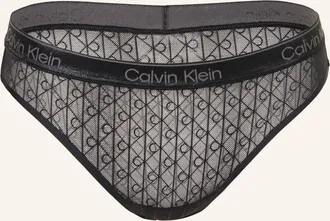 Calvin Klein Slip Icon Lace Metallic schwarz