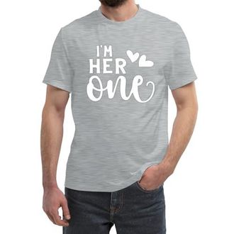 Generic Chemisier de Saint-Valentin d&eacute;contract&eacute; &agrave; manches courtes et col rond imprim&eacute; 2026, gris, L