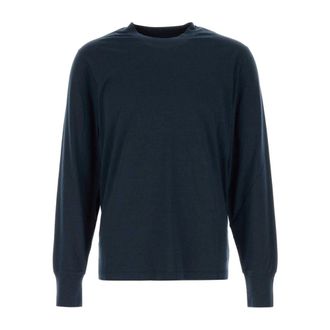 Tom Ford Lyocell Baumwolle Rundhals Pullover - - Knitwear - Herren - Blau - XL