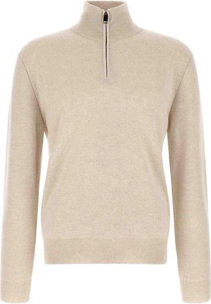 Brioni Pull Col Roul&eacute; - Beige