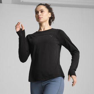 Puma SEASONS Tech Langarm-Shirt aus Wolle Damen, Kleidung, Schwarz, M