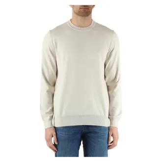 HUGO BOSS Pull en maille col rond - Homme - Pulls - Beige - Taille: 2XL