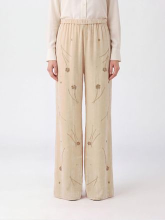 Forte_Forte Palazzo-Hose aus Seidenmischung mit Stickerei