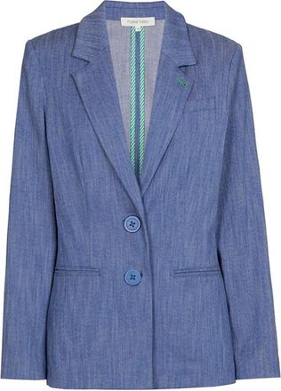 Marie M&eacute;ro Femme, Vestes, Bleu, Taille: 50 FR Blazer aspect denim