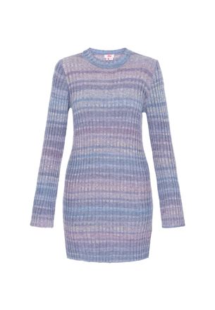 Mymo Kleid Frauen blau mehrfarbig