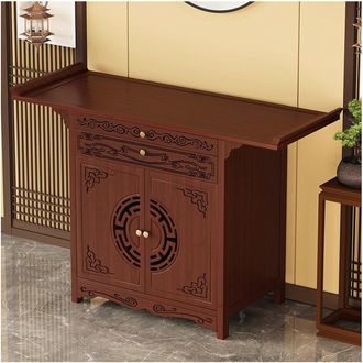 Generic Buddhistischer Pooja- und Meditationsaltar mit Schrank f&uuml;r Zuhause, B&uuml;ro, Tempel und Schreine; Buddhistischer Pooja-Altarschrank f&uuml;r Entspannung und G