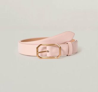 Reptiles House Salina Schnalle und nahtloser Ledergürtel - 30 mm - Rosa