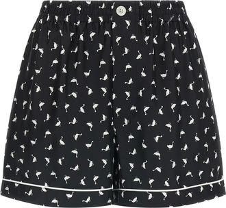 Moschino Femme, V&ecirc;tements de nuit et de d&eacute;tente, Noir, Taille: 36 FR Silk Twill Shorts