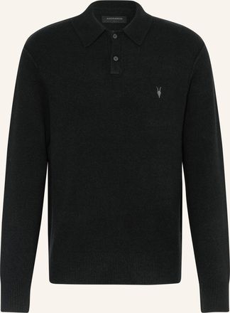 AllSaints Allsaints Strick-Poloshirt Statten schwarz