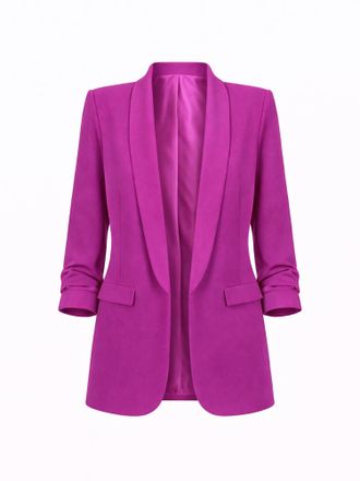 Worldclassca Blazer Damen Blazer 3/4 Arm mit Raffung