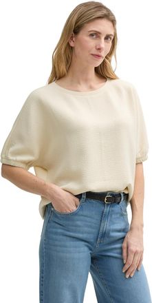 Tom Tailor Damen 1046472 Sweatshirt, 37762-Champagne, L