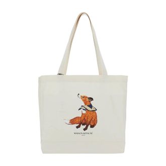 Maison Kitsun&eacute; Herren, Taschen, Wei&szlig;, ONE SIZEGr&ouml;&szlig;e