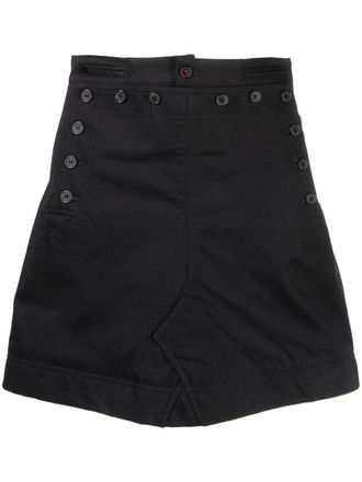 Maison Margiela minijupe à boutonnière - Noir