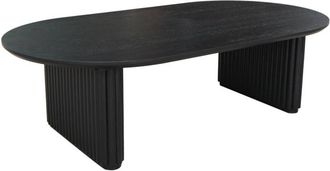Sweeek Sweeek - Table basse oblongue bois dh&eacute;v&eacute;a placage ch&ecirc;ne noir - l 122 x p 65 x h 35 cm - Gabrielle