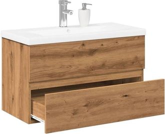 vidaXL Armoire lavabo avec bassin intégré chêne artisanal vidaXL