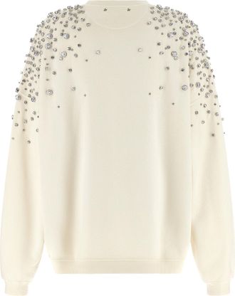 Golden Goose Crystal-Embellished Sweatshirt - Cream
