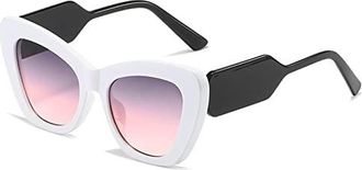 Generic Lunettes de soleil tendance oeil de chat à large monture pour hommes et femmes (couleur : A, taille : moyen) 2026, G, Taille unique