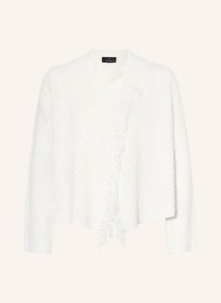 Monari Monari Strickh&uuml;lle Mit Pailletten weiss