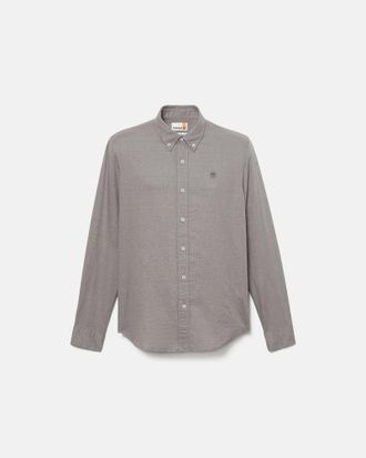 Timberland Lovell Lake Botton-Down-Langarmshirt f&uuml;r Herren in Grau, Herren, Grau, Gr&ouml;&szlig;e