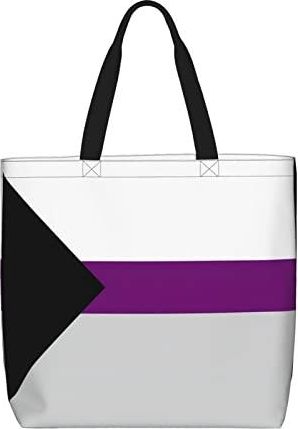 Generic Sac Fourre-Tout Drapeau Demisexuel Sac Fourre Tout Femme Lavables Avec Poign&eacute;es Sacs En Toile Pour Femmes, Pour Filles, Burea, Shopping, Tous Les Jour