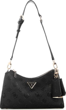 Guess Schultertasche Cresidia II Top Zip Shoulder Bag Black schwarz