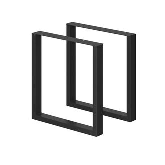 Vicco Tischbeine, Tischfüsse, Schwarz, 70 x 72 cm Quadratisch