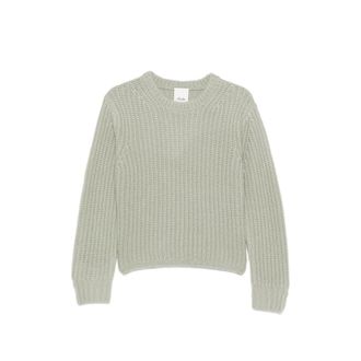 Allude Ribbed-knit Crew-neck Sweater