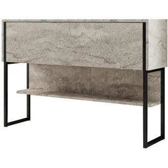 Hanah Home Console en bois Luxe - 120 x 30 x 80 cm - Travertin Noir