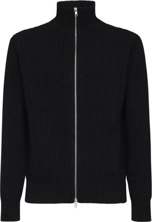 Maison Margiela Homme, Pulls, Bleu, Taille: S Gilet Zipp&eacute; C&ocirc;tel&eacute;