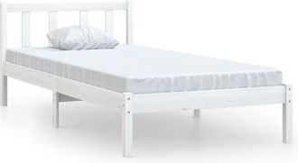vidaXL Cadre de lit sans matelas blanc bois massif 90x200 cm Vidaxl