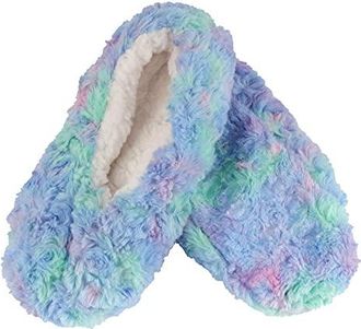 BambooMN Chaussons super doux, chauds et confortables pour adulte - Douces au toucher - Antidérapants, 07 Carribean Waves 1 paire, 34/35 EU