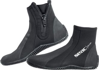 Seac Seac Regular Boot - kurzer, 5 mm starker Neopren-Tauchstiefel mit halbstarrer Sohle und Fersen- sowie Knöchelschutz, Schwarz, XXS