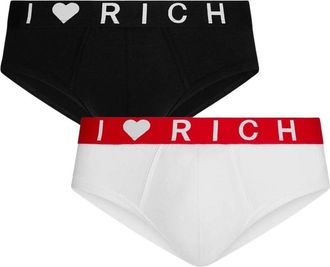 John Richmond Bipack mit tief sitzenden Slips aus gek&auml;mmter Baumwolle - Valentines Edition - - Underwear - Herren - Mehrfarbig - 2XL