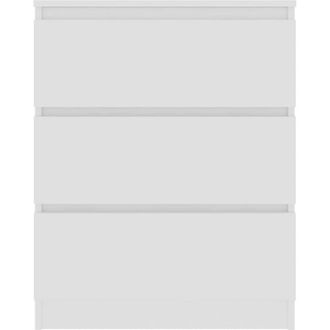 Les Tendances Commode blanche 3 tiroirs 60x35x76