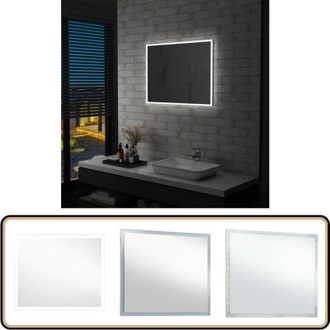 vidaXL Vidaxl - Badezimmer-Wandspiegel mit LEDs 80x60 cm - LED-Spiegel - Badezimmerspiegel - Wandspiegel - Kosmetikspiegel - Spiegelschrank