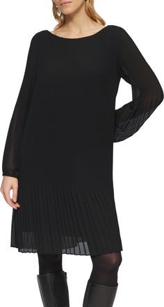 s.Oliver Plissiertes Chiffonkleid