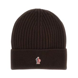 Moncler Grenoble Rippstrick-M&uuml;tze - - Accessories - Herren - Braun - ONE SIZE
