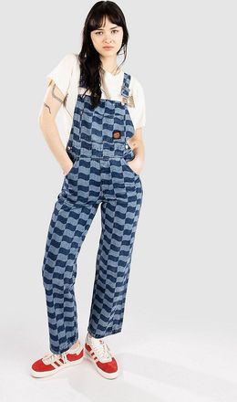 Santa Cruz Classic Label Jeans Latzhose blue wave check