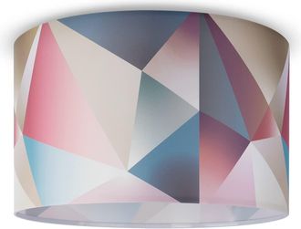 Paco Home Deckenlampe Lampenschirm Stoff Lampenschirm E27 H&auml;ngeleuchte Schlafzimmer Rund Vintage Retro Zylinder Textil