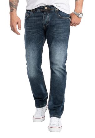 Rock Creek Herren Jeans Regular Fit Stretch Jeans M&auml;nnerhose Herrenjeans Denim Hosen Herrenhose Straight Cut Stonewashed RC-2279 Blau W33 L36