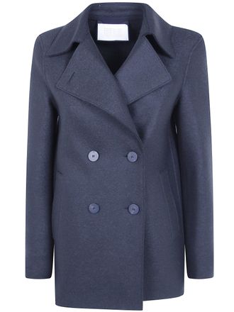 Harris Wharf London Coat Wool 100% Peacoat