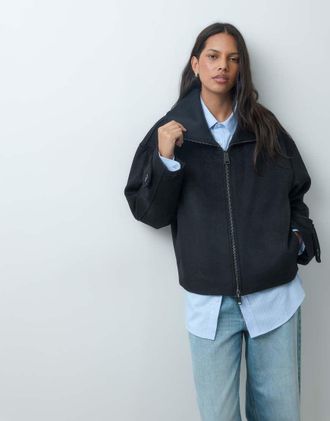 Mango kurze Jacke in Schwarz