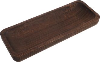 TOPBATHY Rustikales Rechteckiges Holztablett Schmales Deko-tablett f&uuml;r Badezimmer-Organizer K&uuml;chentheke Schmuck Kerzenhalter Farmhausstil Holztablett als Elega