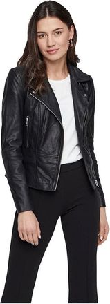 Vero Moda Damen Yas sophie Leather Jacket Noos Lederjacke, Schwarz, XL EU