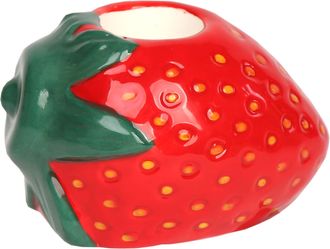 Talking Tables Kerzenständer aus Keramik für drinnen und draußen, Erdbeerförmige Tischdekoration, Tafelaufsatz, Frühlingsdeko, Heimdeko, Dinnerparty, Geburtstag, Hoc