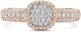 Tirisi 18kt Milano Sweeties Rotgoldring mit Diamanten - Rosa