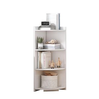 Generic 4-6-stufiges Eck-B&uuml;cherregal, B&uuml;cherregal, bodenstehendes, mehrschichtiges offenes, for Aufbewahren von B&uuml;chern, Comics und Dekorationsgegenst&auml;nden zu