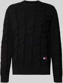 Tommy Jeans Regular Fit Strickpullover aus reiner Baumwolle