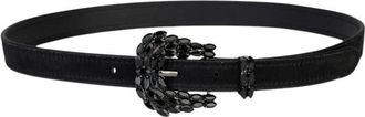 Alma En Pena Alma EN Pena, Femme, Accessoires, Noir, Taille: L Ceinture Imprimée avec Boucle Ornée de Bijoux